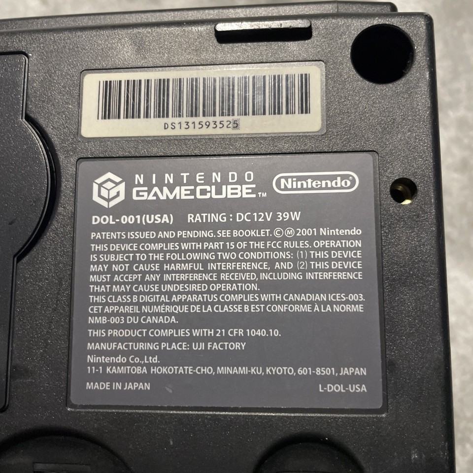 Nintendo GameCube Console Console Only Black (For Parts or Repair) DOL ...