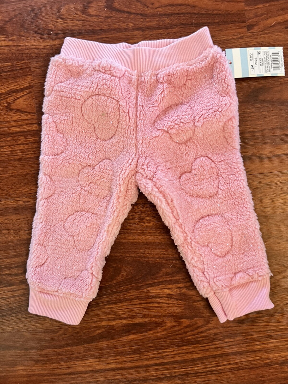 CAT & JACK GIRL'S Faux Fur Sweatpants Jogger Pants 12 Month Pink B77 | eBay