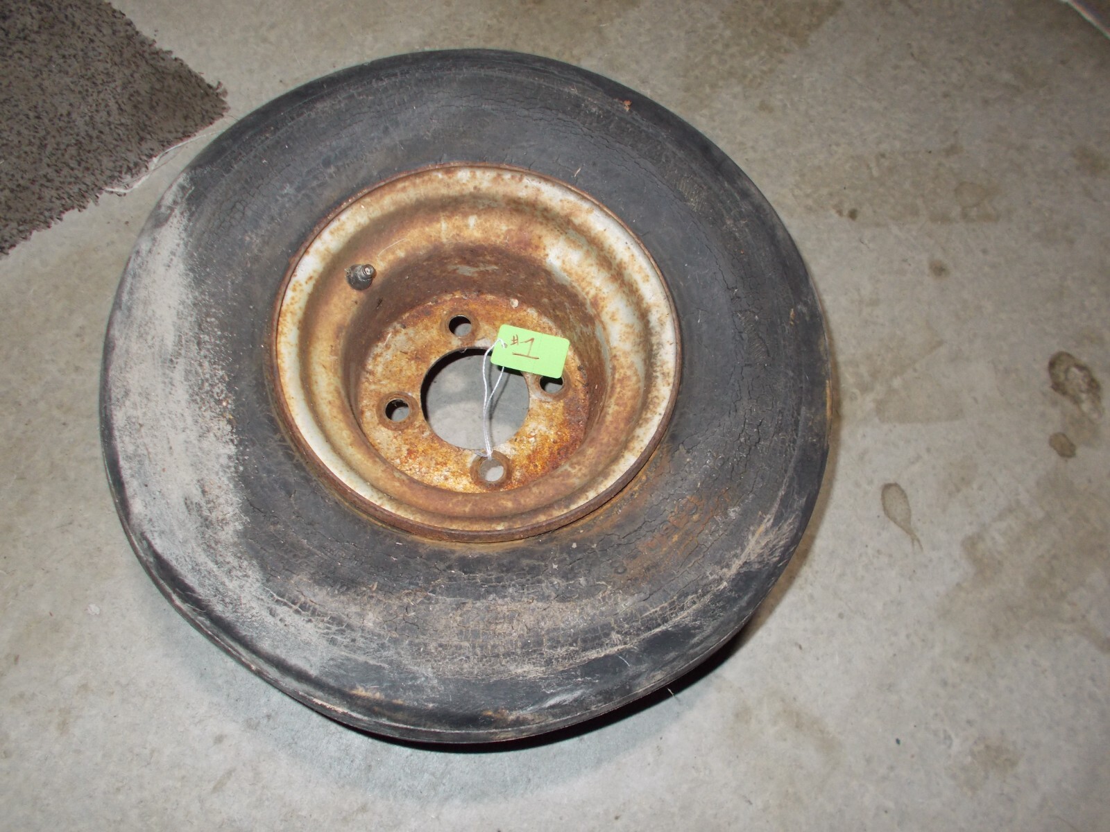 1966 / 66D Harley Davidson Golf Cart BAD 18X8.5-8 TIRE / Good Rim Wheel ...