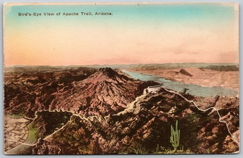 Birds Eye View Apache Trail Arizona Unposted VINTAGE Postcard | eBay