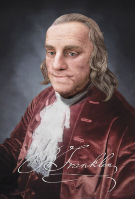 Benjamin Franklin based upon the Caffieri Bust Postcard | eBay