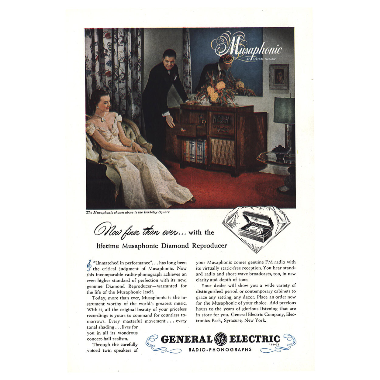 1948 GE Musaphonic: Musaphonic Diamond Reproducer Vintage Print Ad | eBay