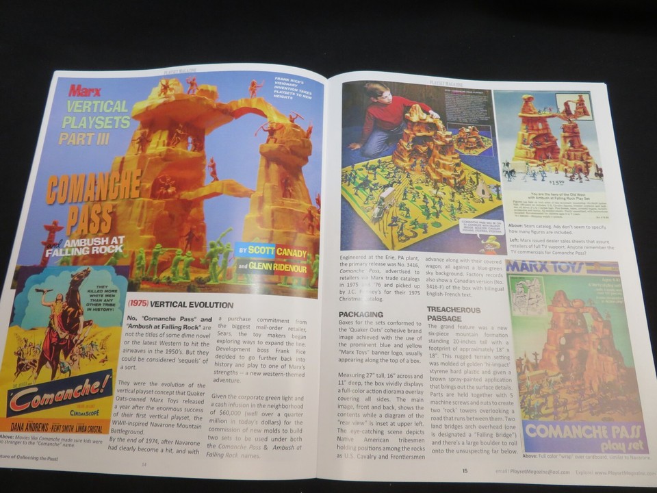 Playset Magazine #125 covers Marx Comanche Pass + Ambush vertical ps+ ...