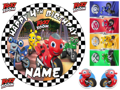 RICKY ZOOM INSPIRED 6" TO A3 SHEET PERSONALISED CAKE EDIBLE ICING ...