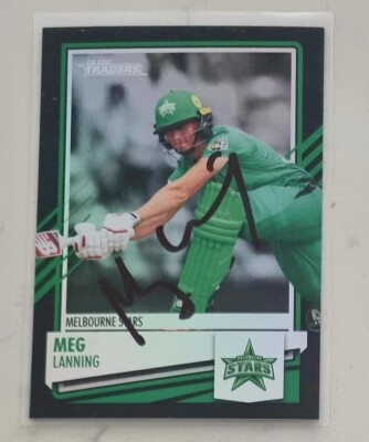 MEG LANNING FOIL CRICKET SIGNED IN PERSON CA TRADERS BBL CARD "BUY ...