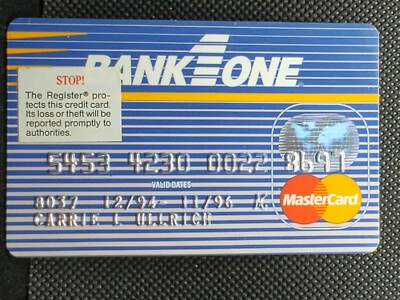 Bank One Mastercard exp 1996 our cc1506 | eBay