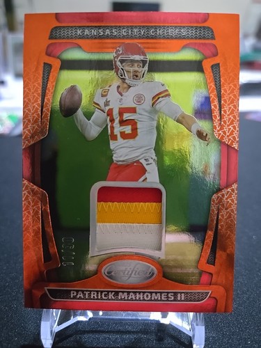 Patrick Mahomes 2025 Panini Certified Orange 11/30 3 Color Patch #MME ...