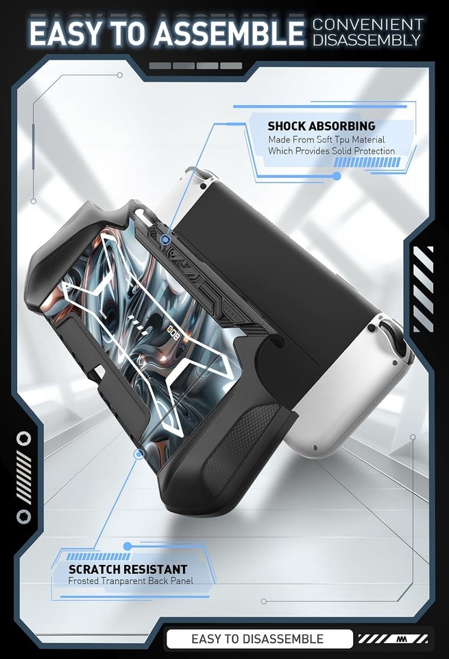 Mumba Dockable Case New for Nintendo Switch OLED 2021 TPU Ergonomics ...