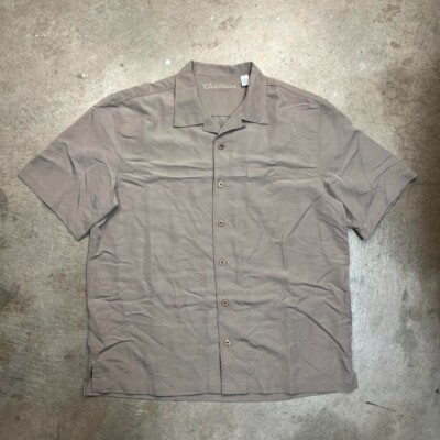 Vintage Caribbean Camp Collar loop short sleeve button up shirt large ...