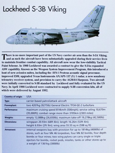 Lockheed S-3 S3 Viking Picture Aircraft Out of Print Spec Sheet Decor | eBay