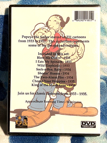 The Best of Popeye - Volume 1 DVD *SEALED* Popeye Olive Oyl Wimpy Bluto ...