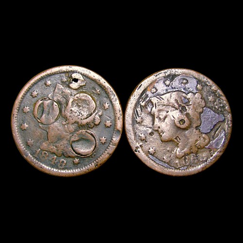 1848 185? Braided Hair Large Cent Penny Lot --- Nice Details Coin Lot ...