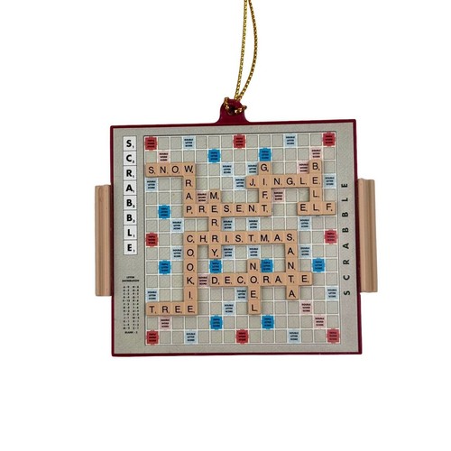 Hasbro Christmas Ornament SCRABBLE Game Basic Fun Holiday, Retired NIB ...