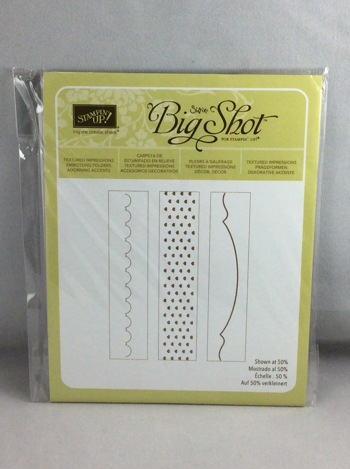 Stampin' up Adorning Accents Sizzix A2 Embossing Folders Texture for ...