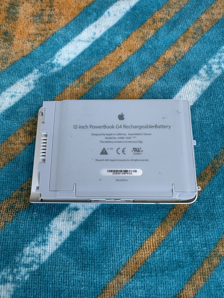 OEM 2004 Apple A1060 Battery for 12" PowerBook G4 Laptop 825-6275-A ...
