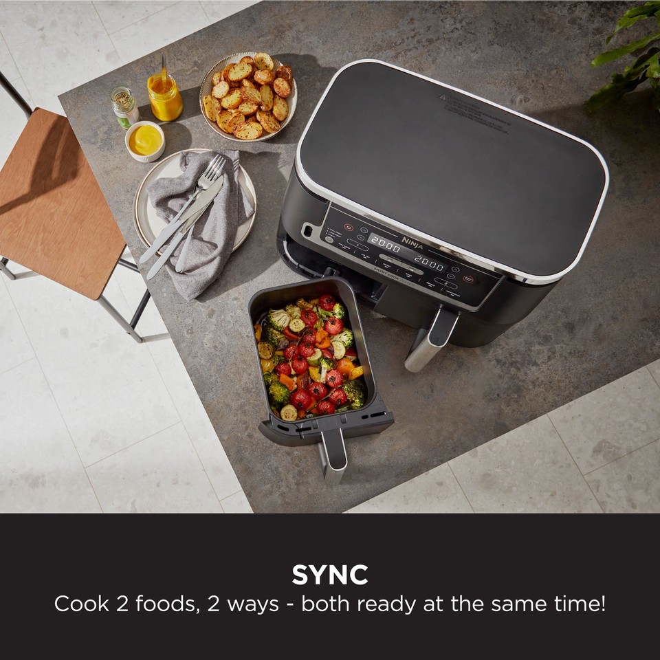 Ninja Foodi MAX Dual Zone Air Fryer - Refurbished [AF451UK] Probe, 6 ...