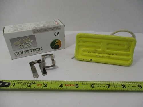 CERAMICX Infrared Ceramic Heater Element # HTE 325W, 120V Yellow 150 mm ...