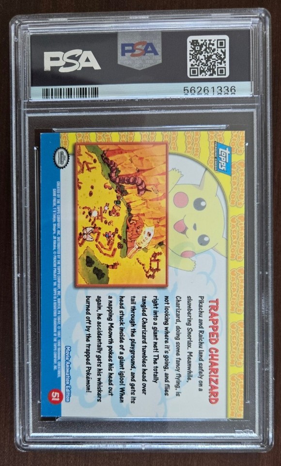 1999 Topps Pokémon First Movie Edition Trapped Charizard Rainbow Foil ...