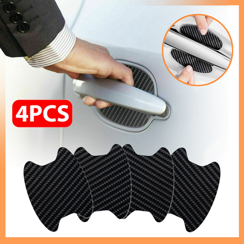Carbon Fiber Car Door Handle Protector Film Anti-Scratch Sticker 4PCs ...