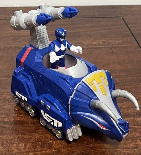 Imaginext Power Rangers Blue Triceratops Zord Megazord with Figure and ...