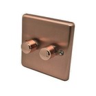 Brushed Matt Satin Copper Plug Sockets Light Switches Dimmers - Whole ...