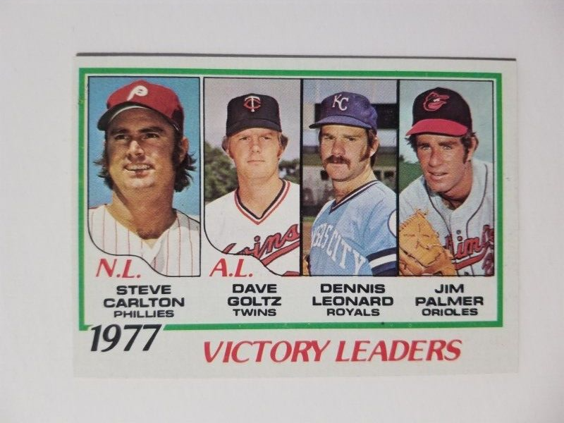 VICTORY LEADERS 1978 TOPPS BASEBALL CARD #205 STEVE CARLTON AND JIM ...