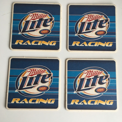 Miller Lite Racing Beer Coasters Rusty Wallace #2 Set of 4 Nascar | eBay