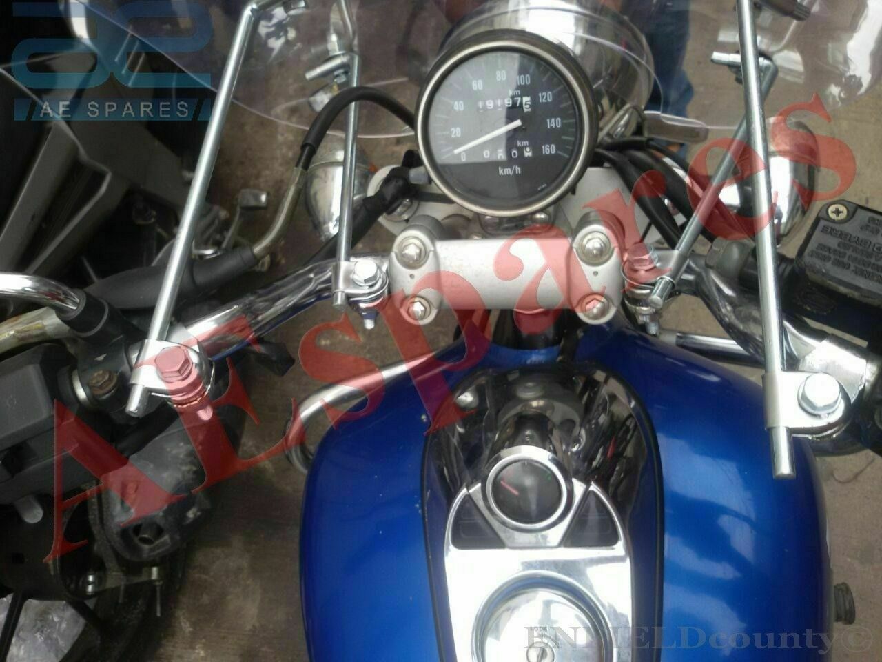 Small Windshield With Fitting Kit For Royal Enfield Classic Universal ...