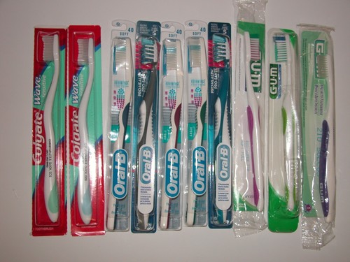 10 assorted Oral-B Colgate GUM new toothbrushes Fast ship | eBay
