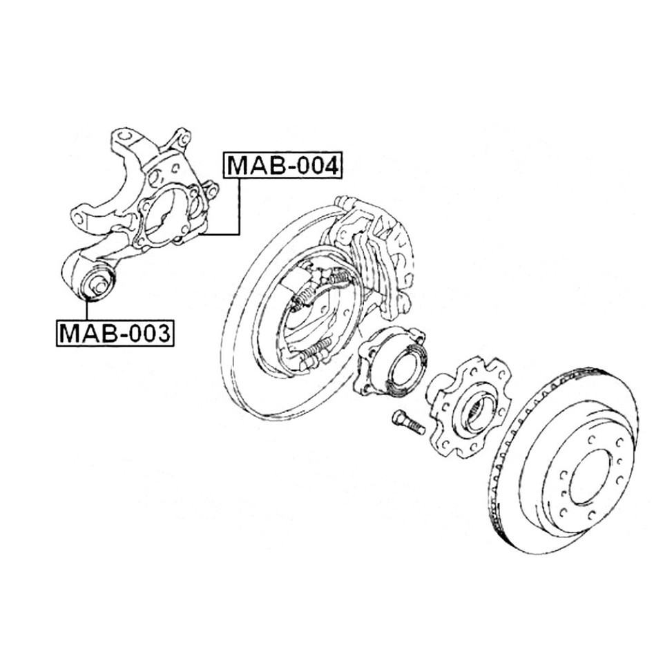 2x Control Arm Mounting Bushing MAB-003 for MITSUBISHI MONTERO PAJERO MR418066 | eBay