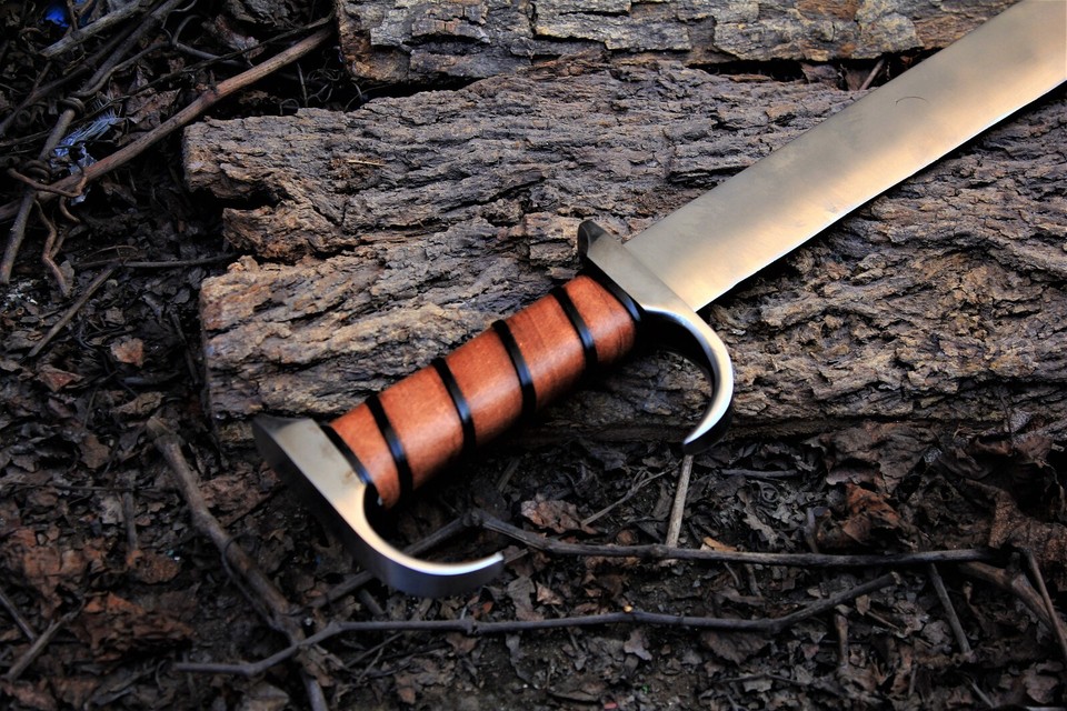 Custom Handmade Hunting Viking Sword With Leather Sheath #knives #USA # ...