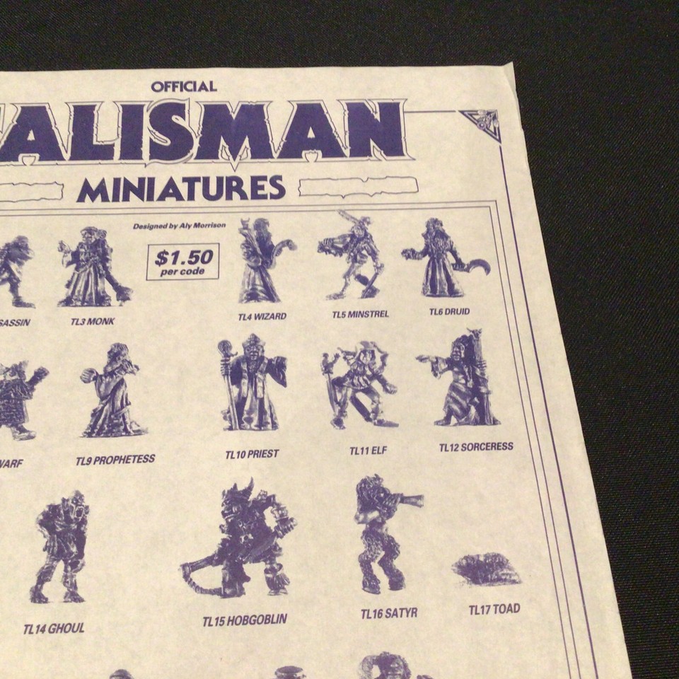 Vintage Talisman Board Game 2nd Edition Official Miniatures ...