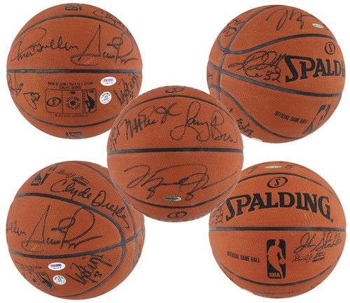 1992 Dream Team (12) Jordan, Johnson, Bird, Barkley Signed Basketball ...