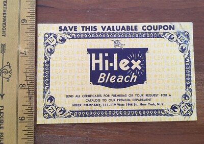 Vintage Hi-lex Bleach Coupon | eBay