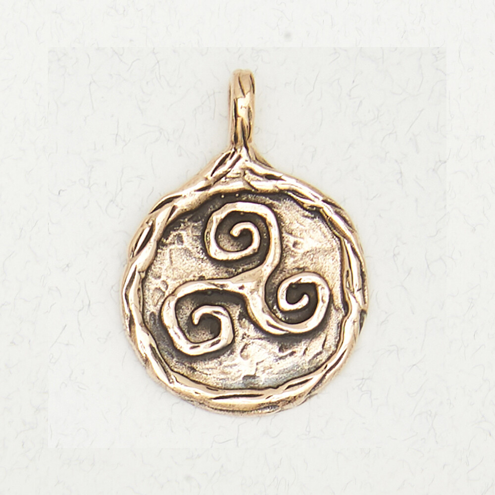 Talisman of the Sacred Three Bronze Ancient Pagan Irish Gold Pendant ...