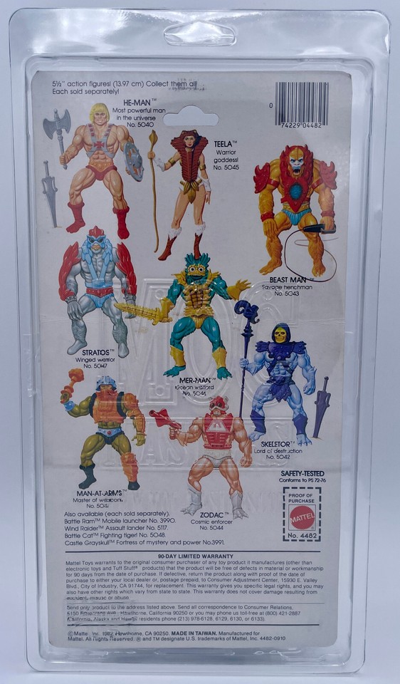 MOTU Faker 1983 Mattel 1st Run Vintage 100% Complete w 8-Back Cardback ...