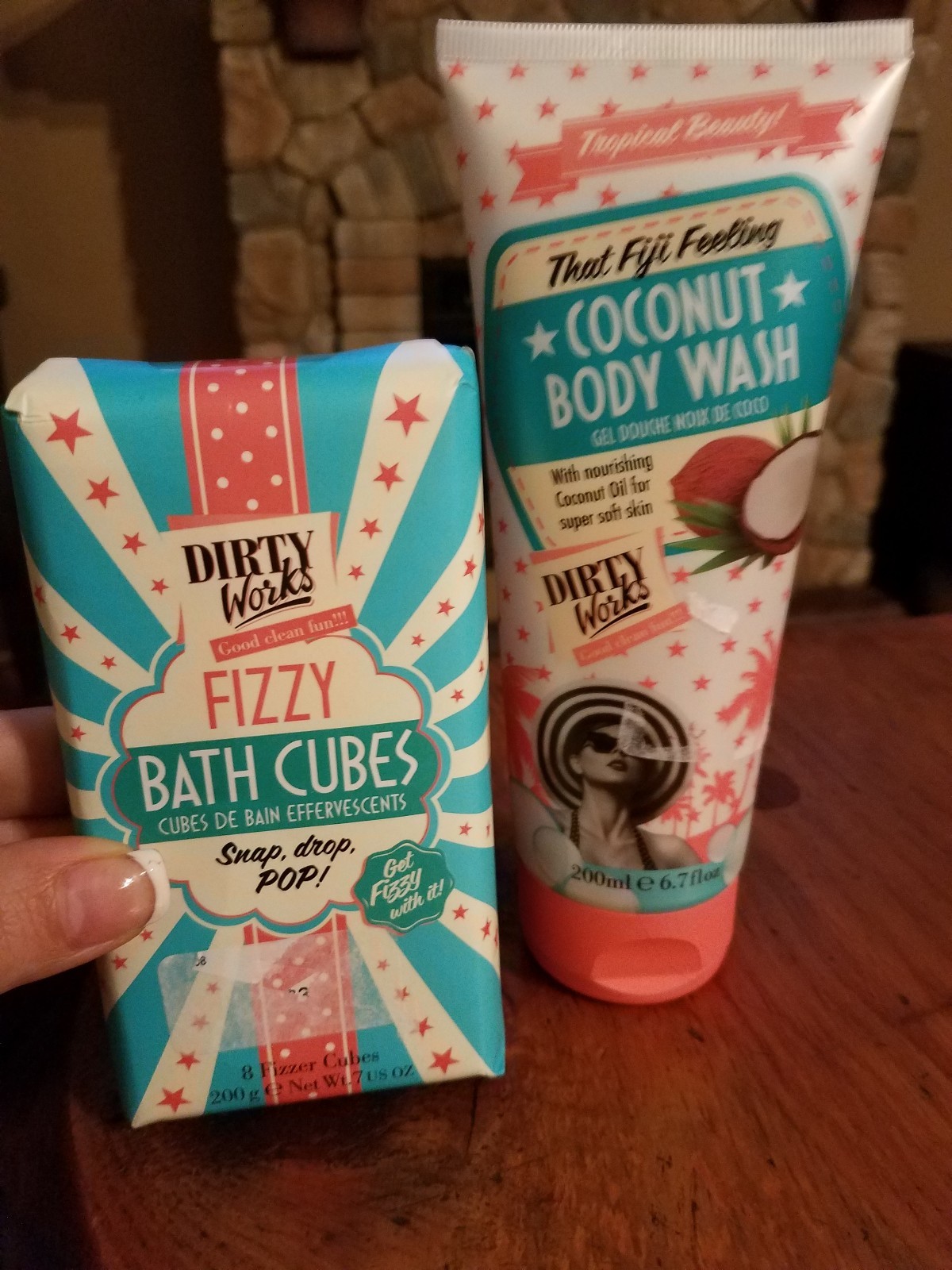 Lot of 2 - Dirty Works Fizzy Bath Cubes AND Dirty Works Coconut Body ...