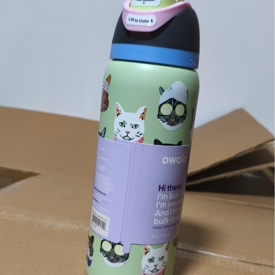 Owala 32oz FreeSip Cat Collage Catwala Bottle Urban Outfitters ...