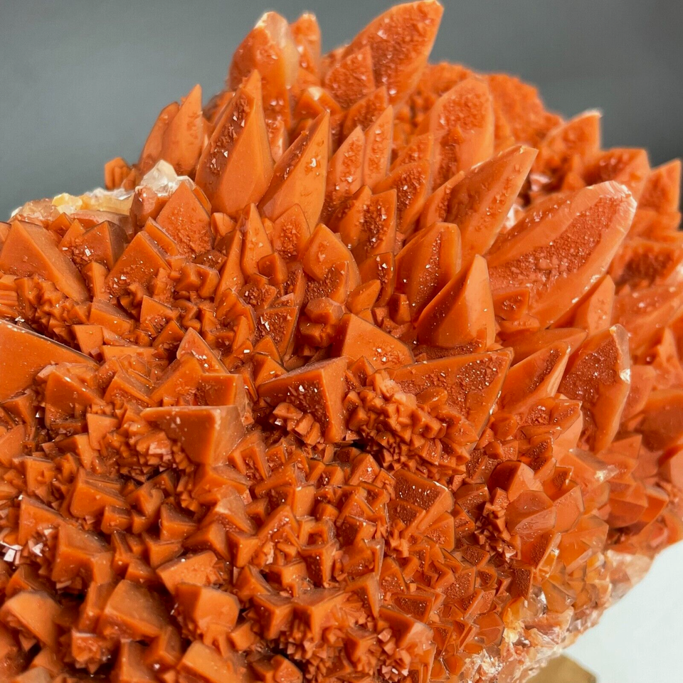 Rare Natural beautiful crystal dogtooth red calcite mineral specimen ...
