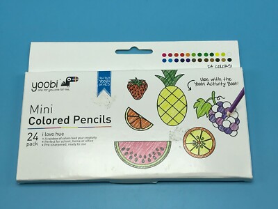 Yoobi Mini Colored Pencils 24 Pack I Love Hue NEW IN BOX | eBay