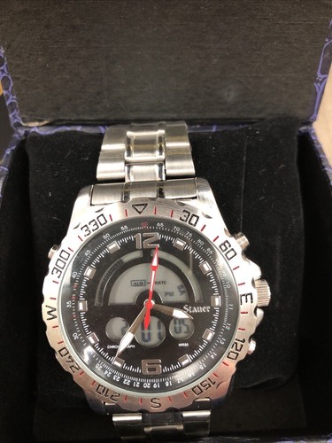 Stauer 19093 Mens Compendium Hybrid Chronograph Watch 3atm 47mm for ...