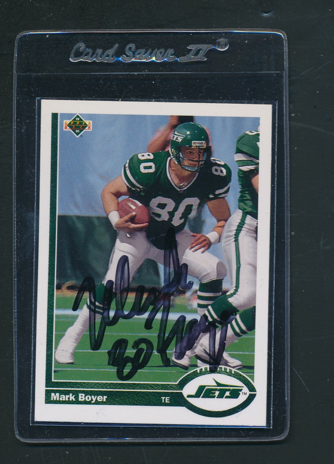 1991 Upper Deck #507 Mark Boyer Jets Signed Auto *B8685 | eBay