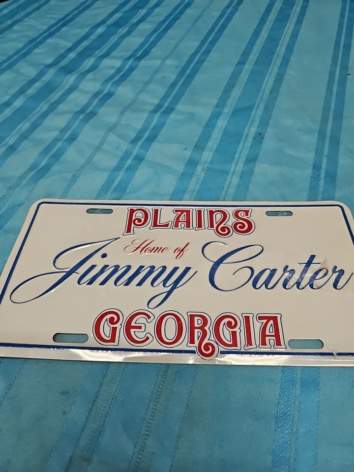 Plains Georgia Home of Jimmy Carter Booster License Plate US President ...