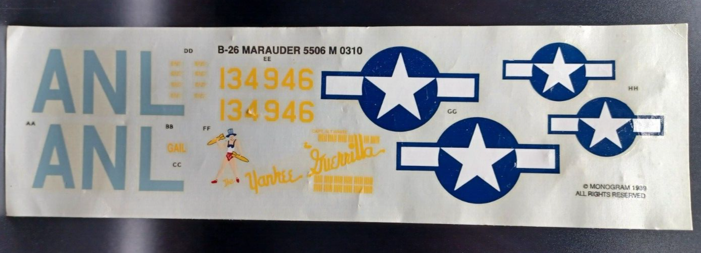 Monogram | No. 5506 | 1:48 B-26 Marauder Decals | eBay