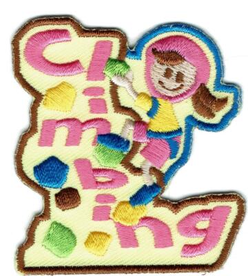 Girl ROCK CLIMBING Wall course Fun Patches Crests Badges SCOUT GUIDE | eBay