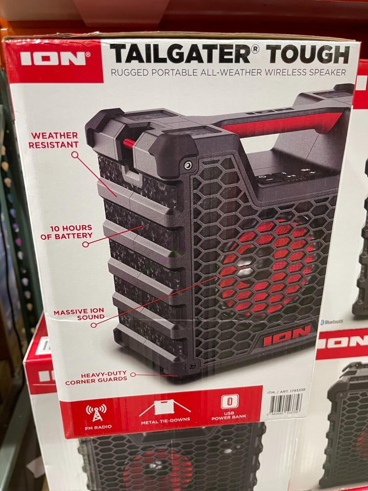 ION Audio Tailgater Speaker System Tough Rugged Portable All-Weather ...