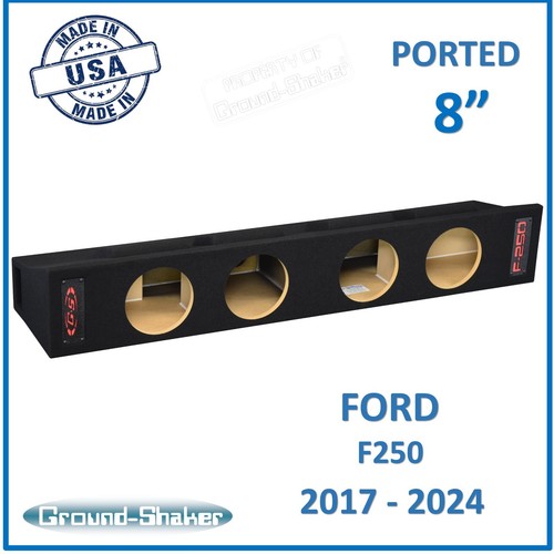 Quad 8" Ported Sub Box 2017 - 2024 Ford F-250 Crew-Cab Subwoofer ...