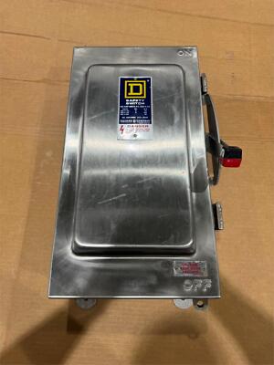 NEW Square D HU363DS 100 Amp 600v 3P Non-Fusible Stainless Steel ...