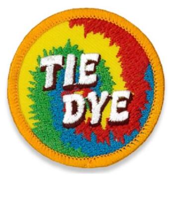 Girl Boy Cub TIE DYE Project Dying Fun Patches Badges SCOUT GUIDE T ...