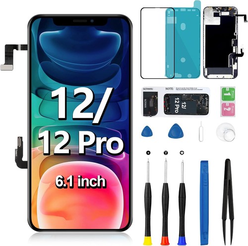 For iPhone 12 12 Pro Screen Replacement with Ear Speaker Proximity ...